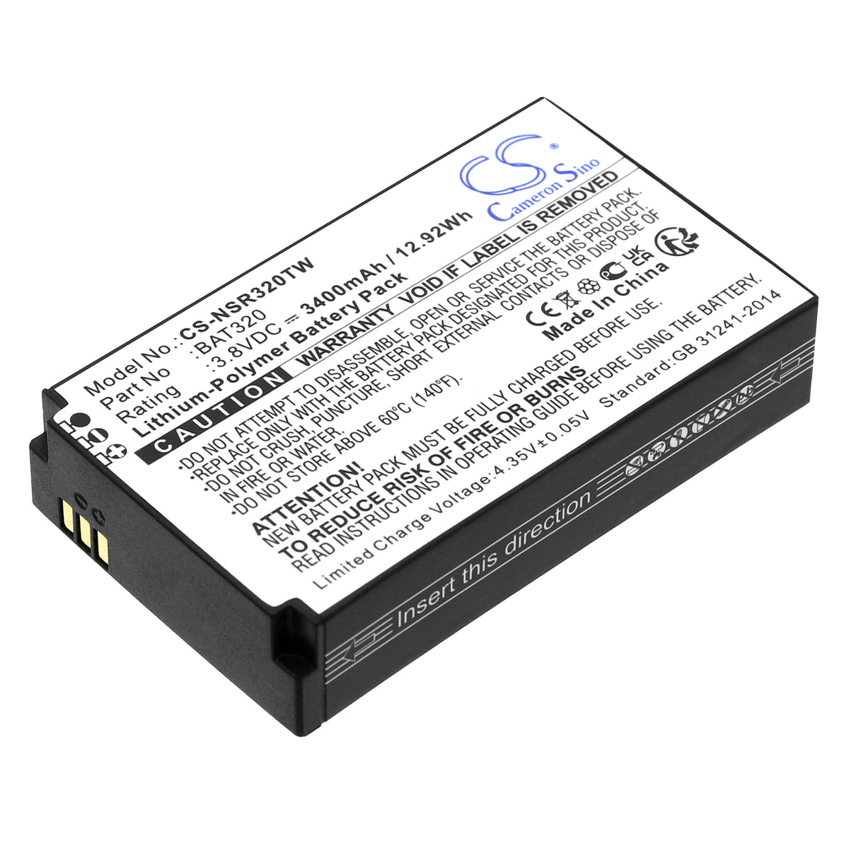 Inrico T-298S,T320 Two Way Radio Replacement Battery: BatteryClerk.ca