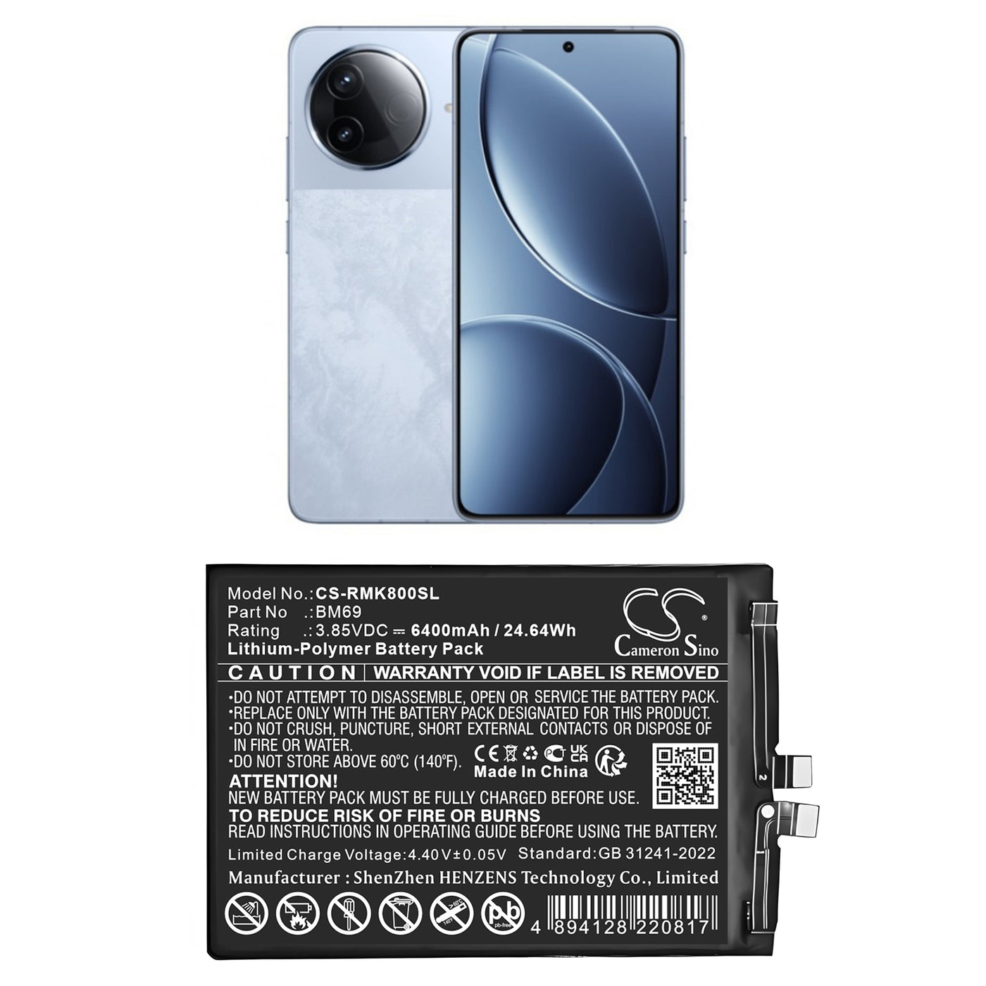 Redmi 24117RK2CC,K80 5G Mobile Phone Replacement Battery: BatteryClerk.ca