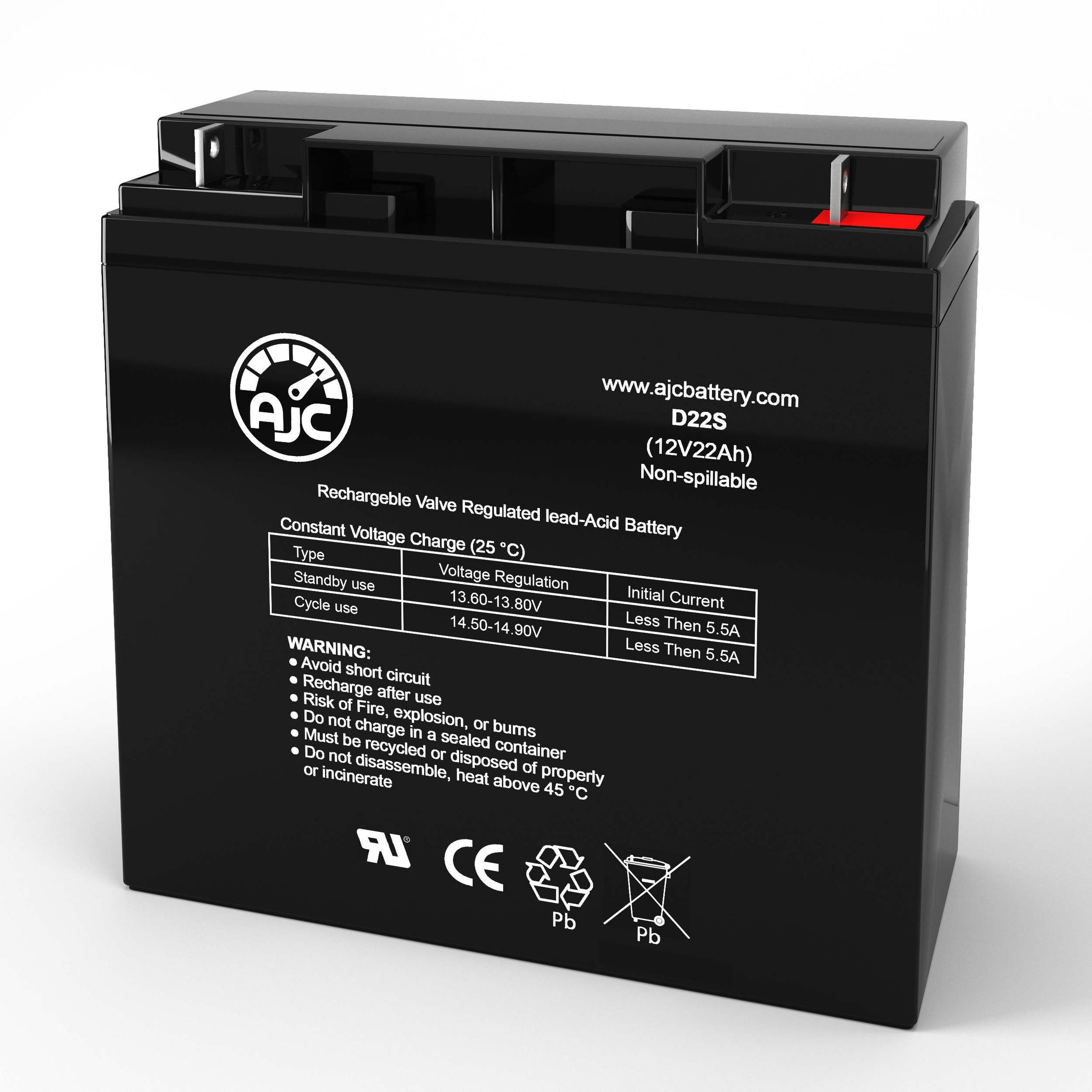 MK ES17-12S 12V 22AH Batterie de remplacement d'acide de plomb scellé ...