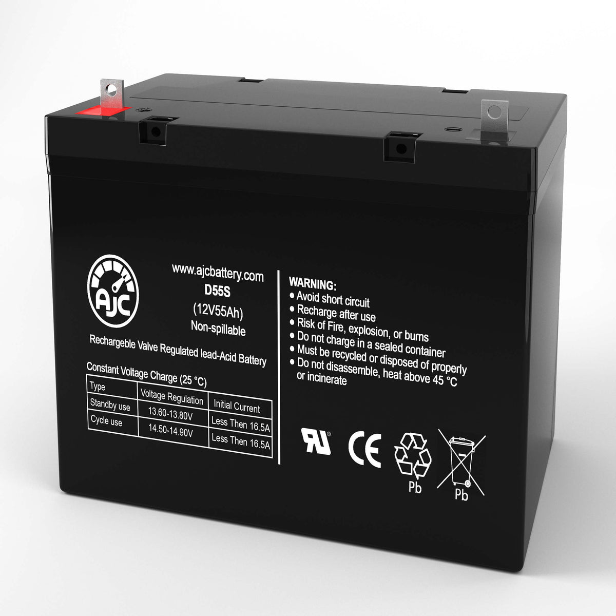 Rascal JIVE UP 12V 55Ah Mobility Scooter Replacement Battery ...